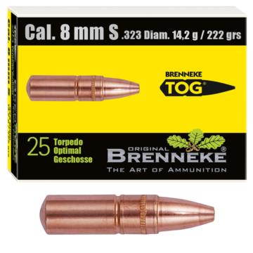 BRENNEKE Geschoss 8mm TOG schwer - Geschosse - Waffen Klett e.K.