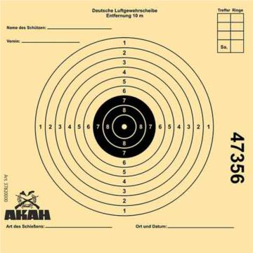 AKAH Air rifle Target 12x12cm with 10 rings - Targets traps - AKAH