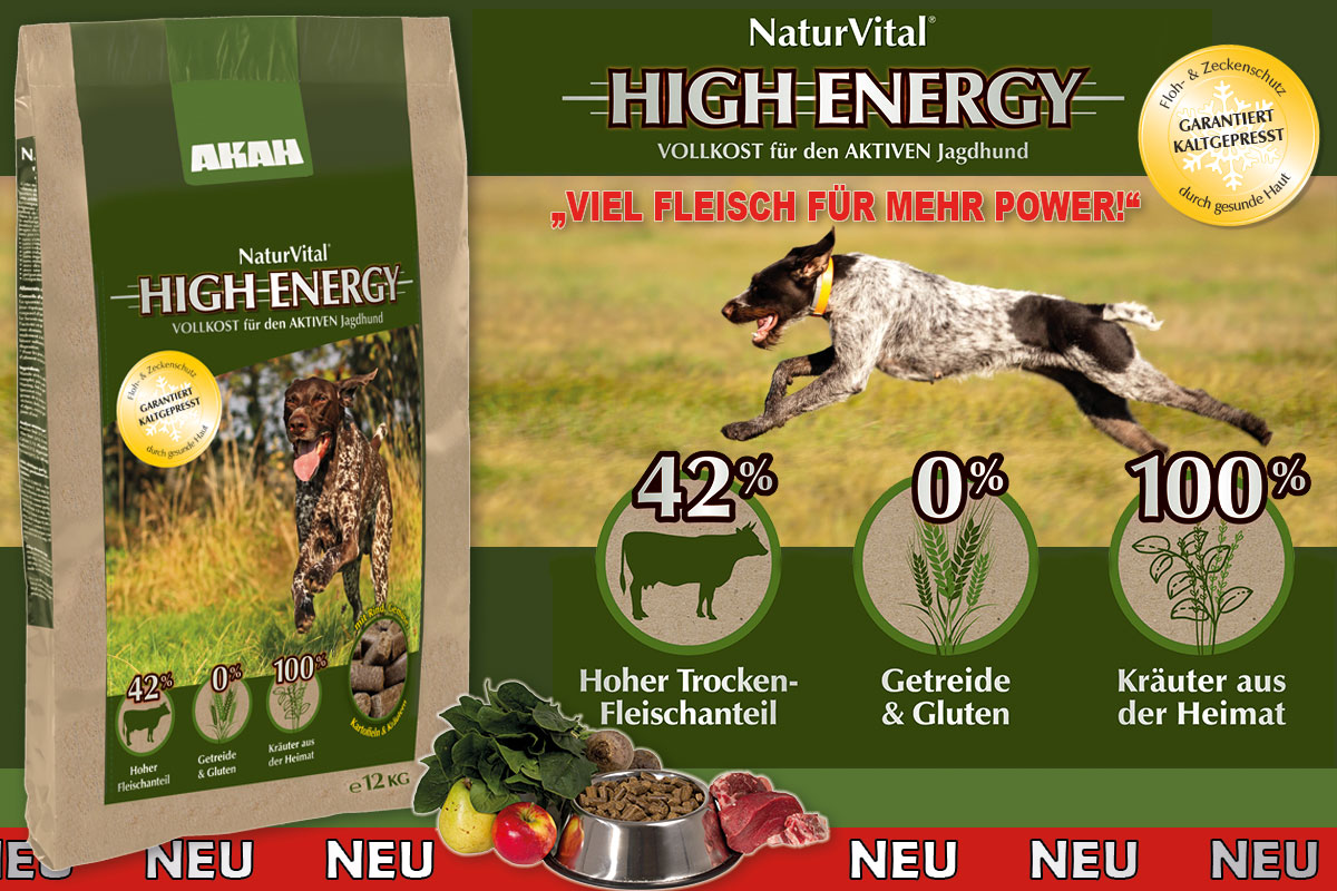 NEU: AKAH NaturVital® HIGH ENERGY - Futter für Jagdhunde - AKAH ...